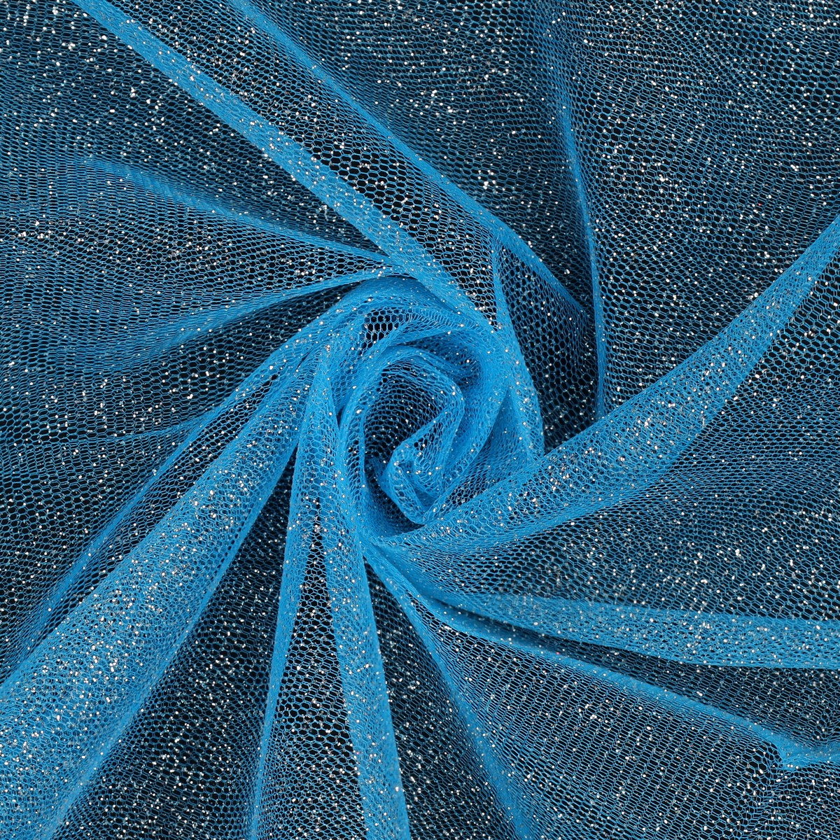 Tessuto Tulle Glitter al Metro - Seta - Mezzo Metro - www.mondotessuti.com