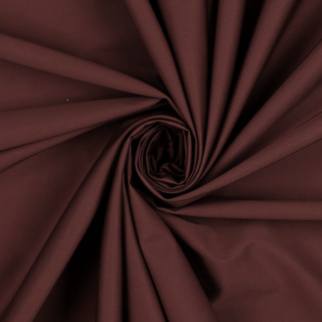 Raso di Cotone Rasatello - al Metro - Colore Castagna - Mezzo Metro ...